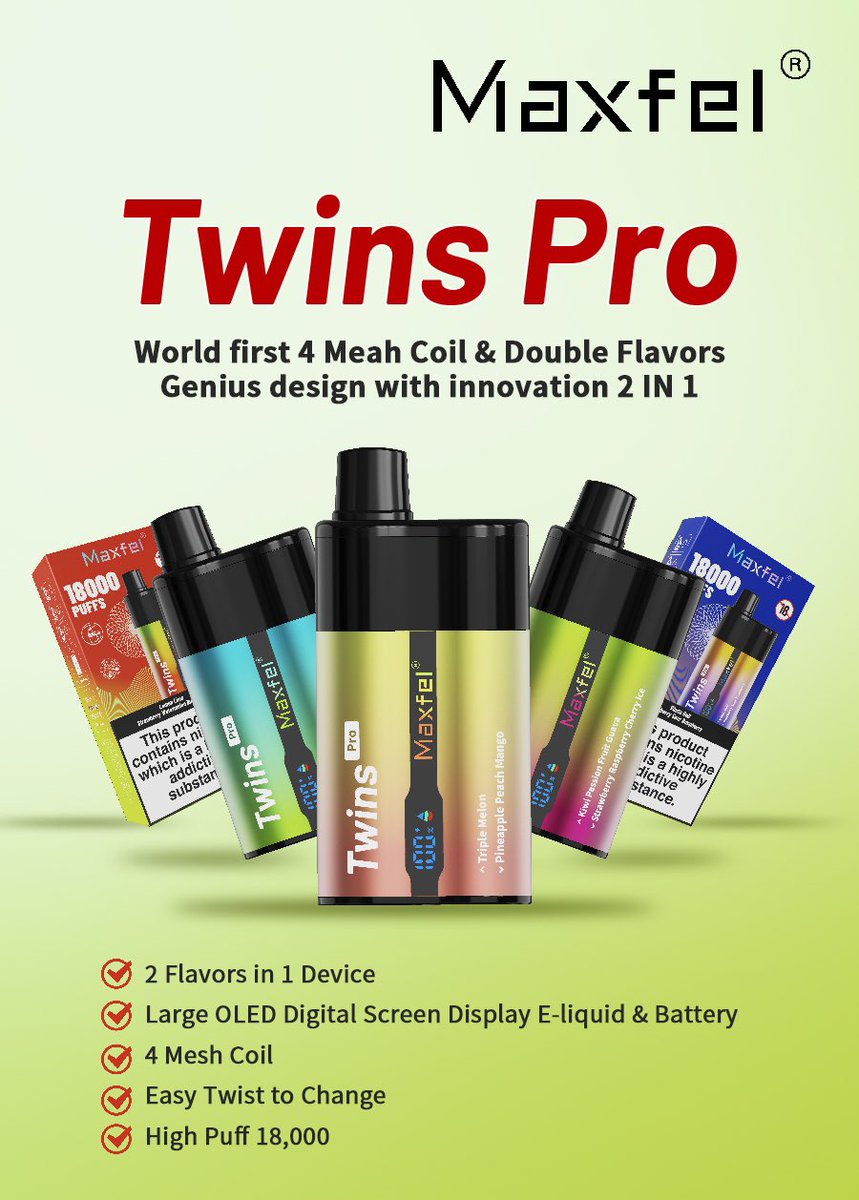 Maxfel Twins Pro 18000 Puffs 0 MG TPD Complaint. Big Puff – vapestation